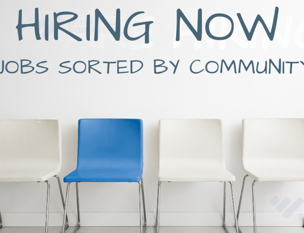 Hiring Now: Jobs Sorted by Community April 19